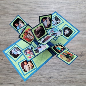 Photo Collage - Geometric - Personalized 16 Photo Pop up Card - Etsy