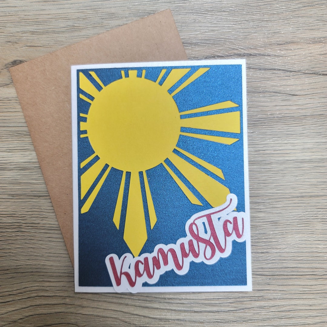 Handmade Greeting Card - Kamusta - Filipino Greeting Card, Philippine ...