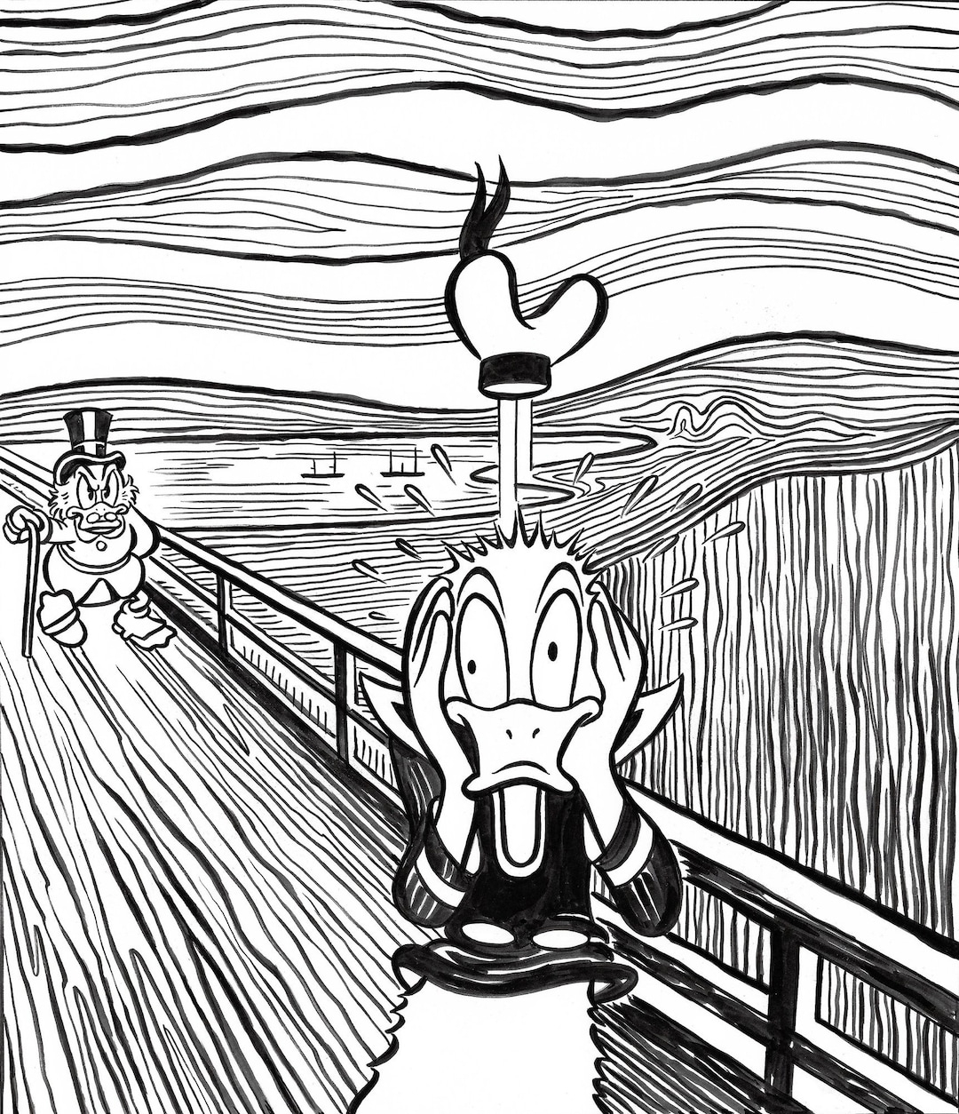 Donald Duck & Uncle Scrooge Inspired by Edvard Munch's the Scream (1893 ...