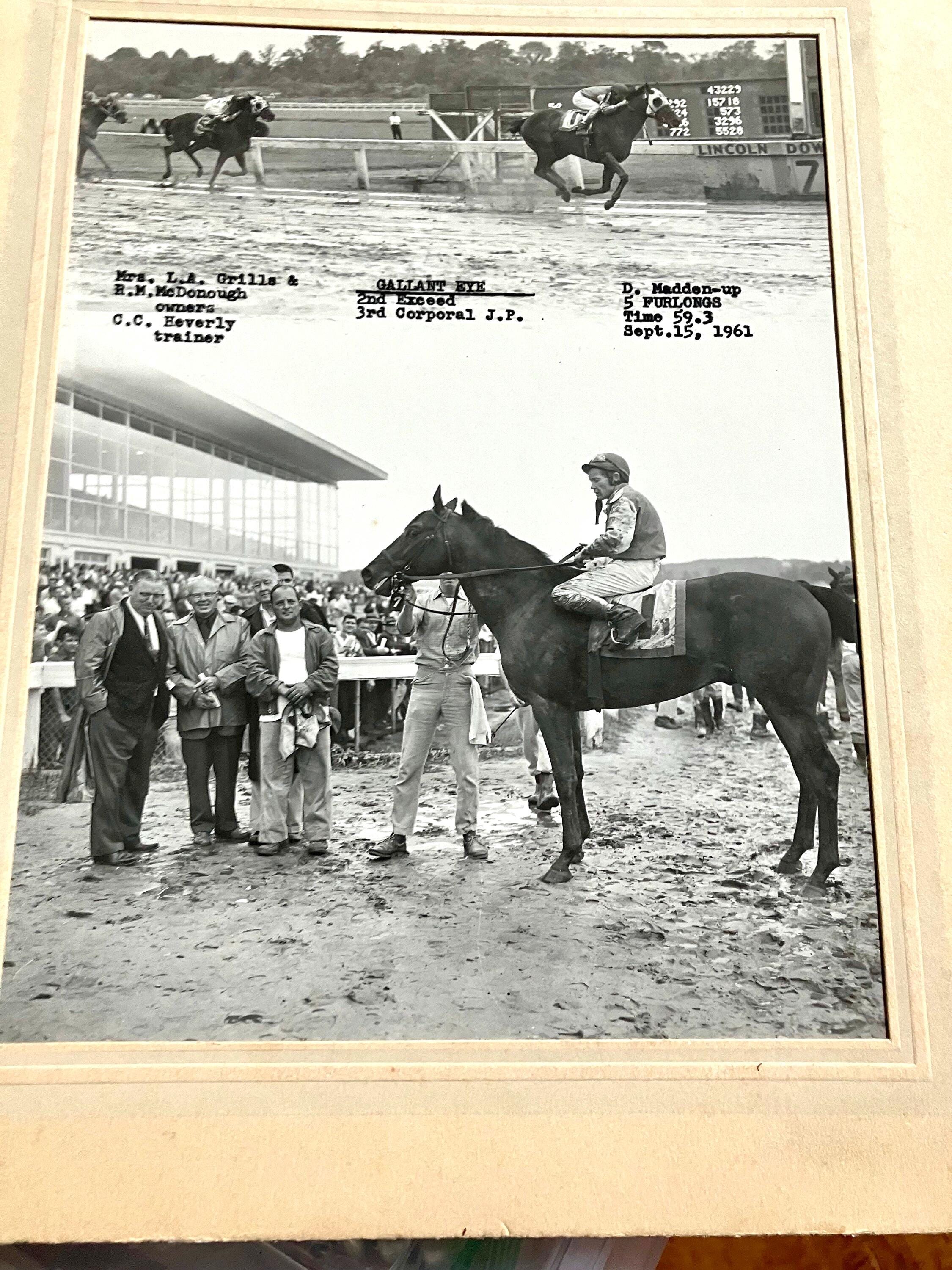 Original Lincoln Speedway Racetrack Photograph Gallant Eye Dated 1961 ...
