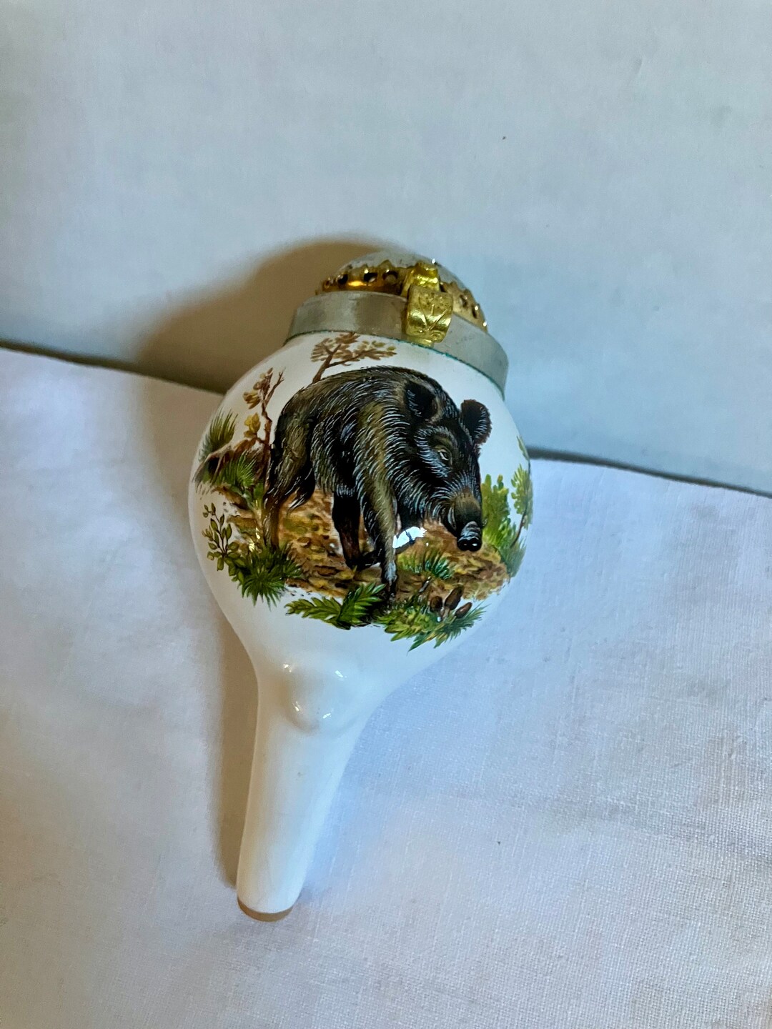 Antique Hand Painted Porcelain Pipe Wild Boar - Etsy