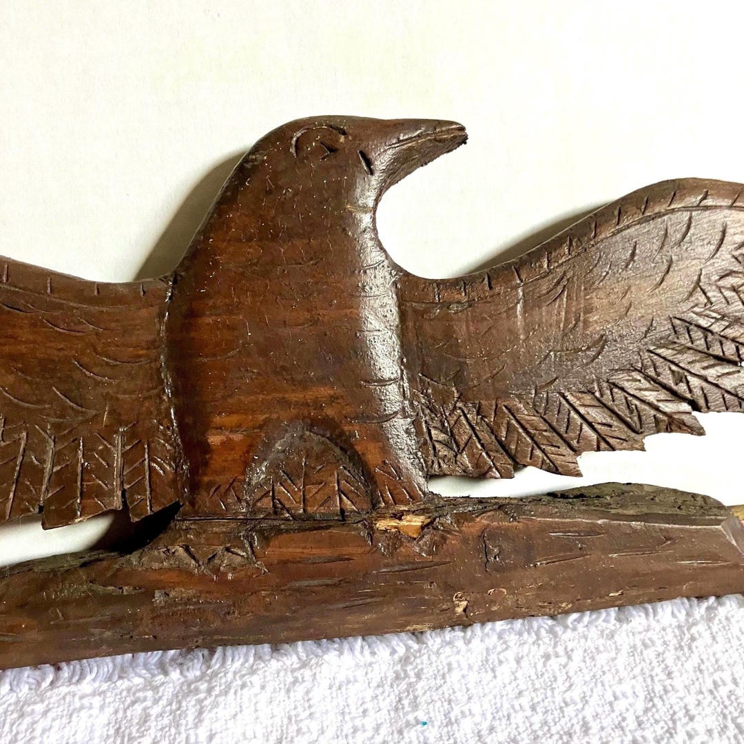Antique Wooden Crow Bird Carving Original Folk Art as Found - Etsy