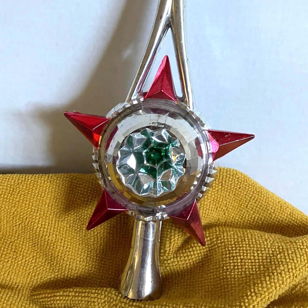 Vintage Glass Tree Topper Collectible Original Holiday Decoration - Etsy