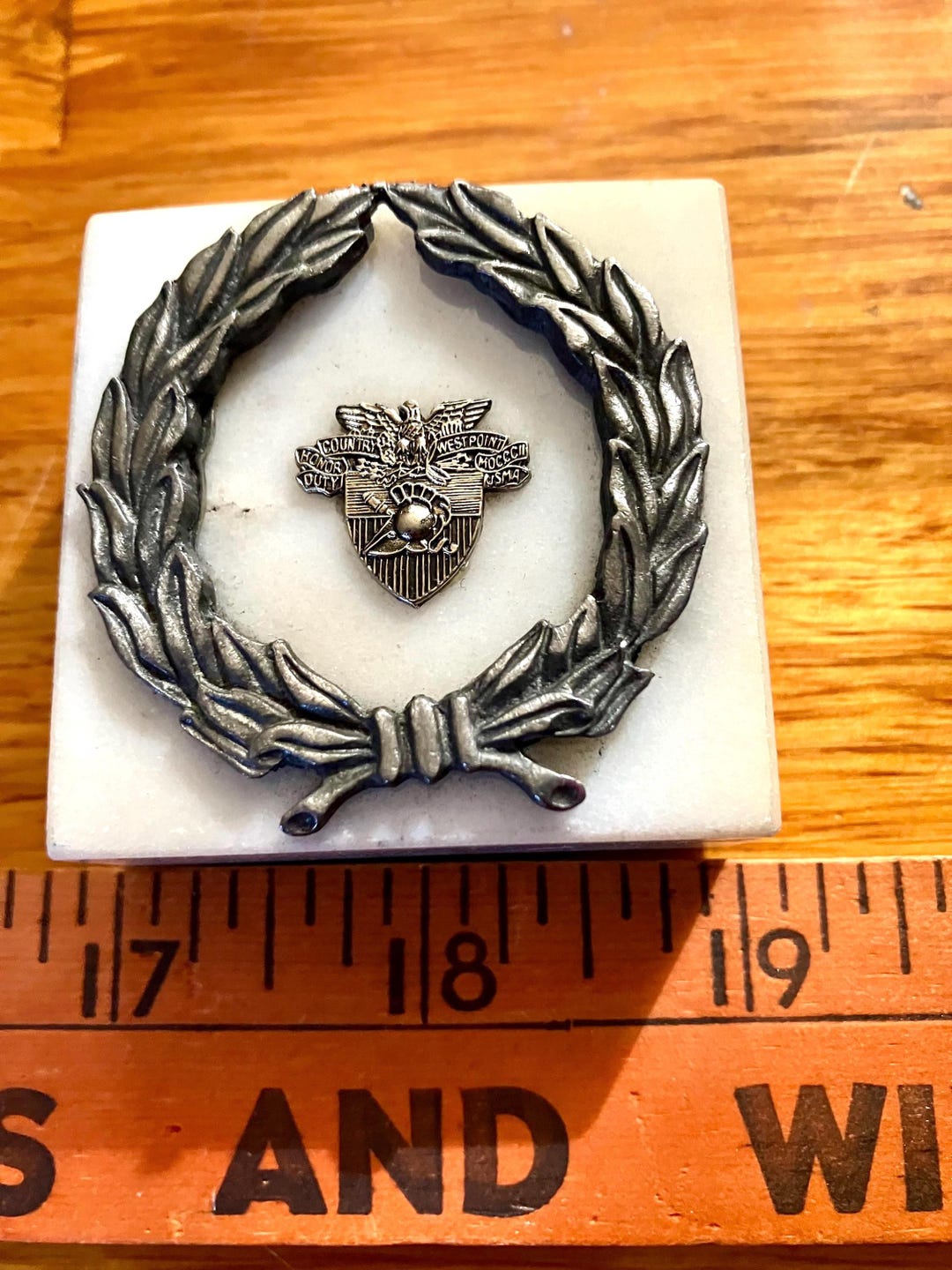 West Point Paperweight With Marble Base Rare Find - Etsy