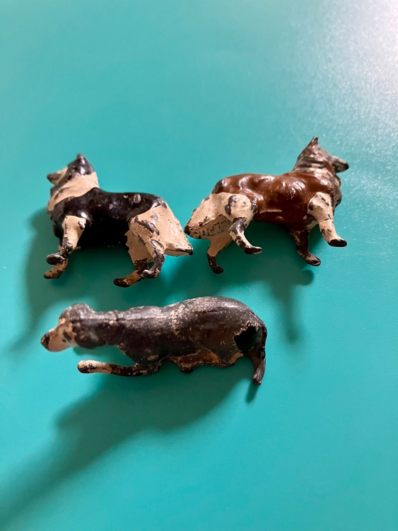 Antique Cast Iron Dog Figures Early 1900s - Etsy