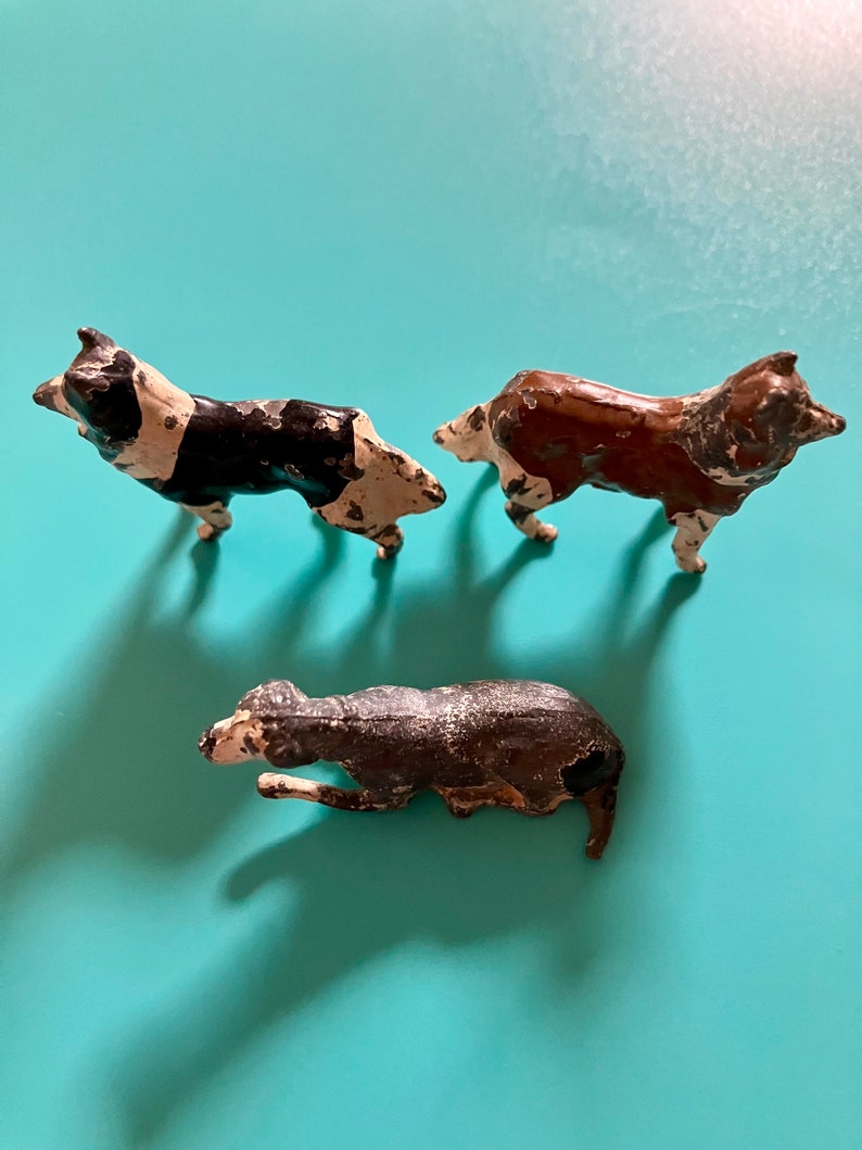 Antique Cast Iron Dog Figures Early 1900s - Etsy