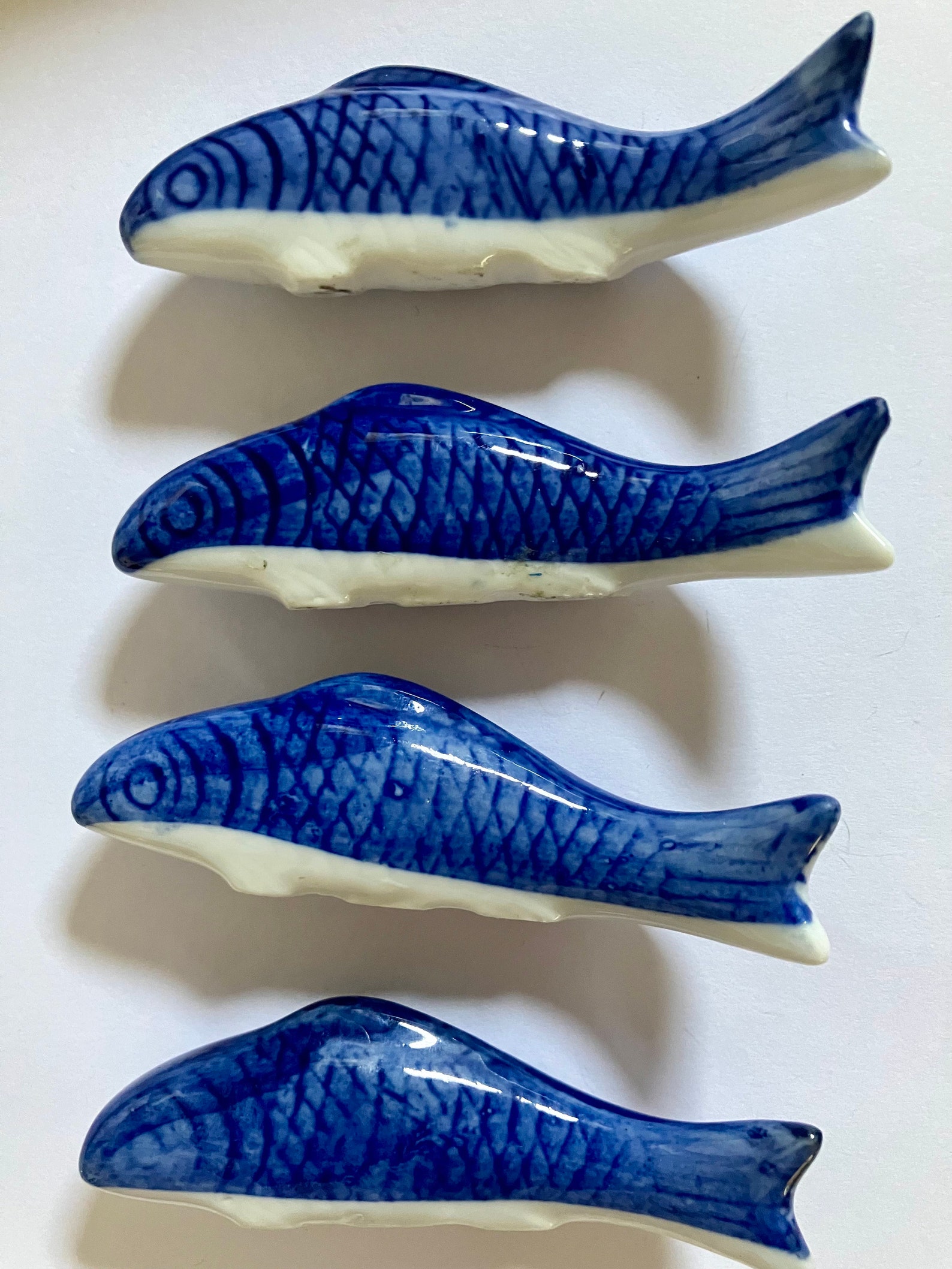 Antique Porcelain Fish Figurines - Etsy