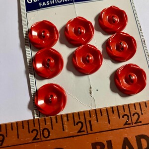 Vintage Cherry Red Buttons Set - Etsy