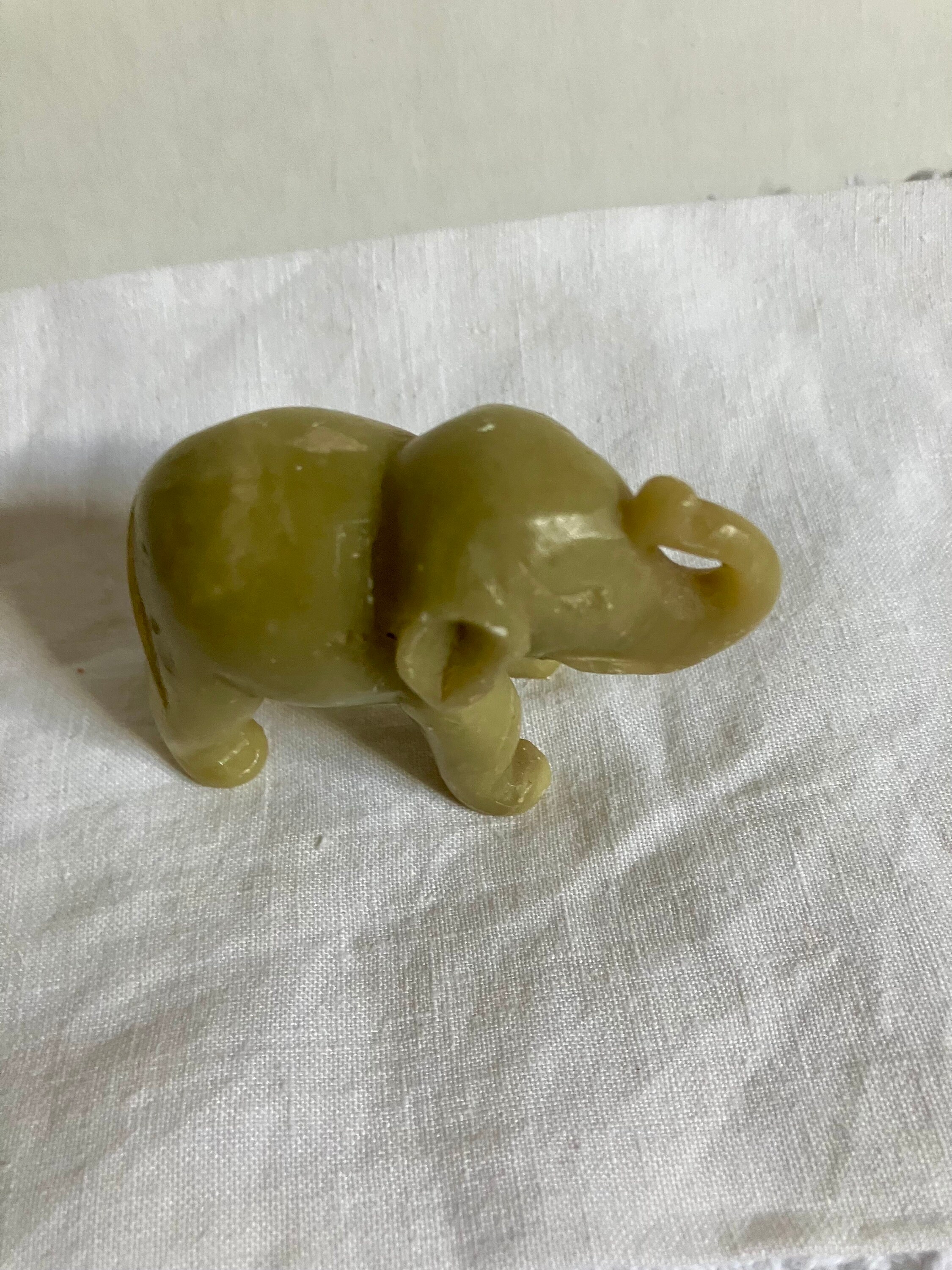 Antique Soapstone Elephant - Etsy