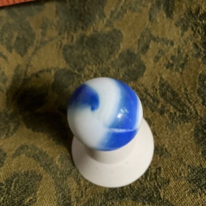 Corkscrew Marble With Blue Swirl - Etsy