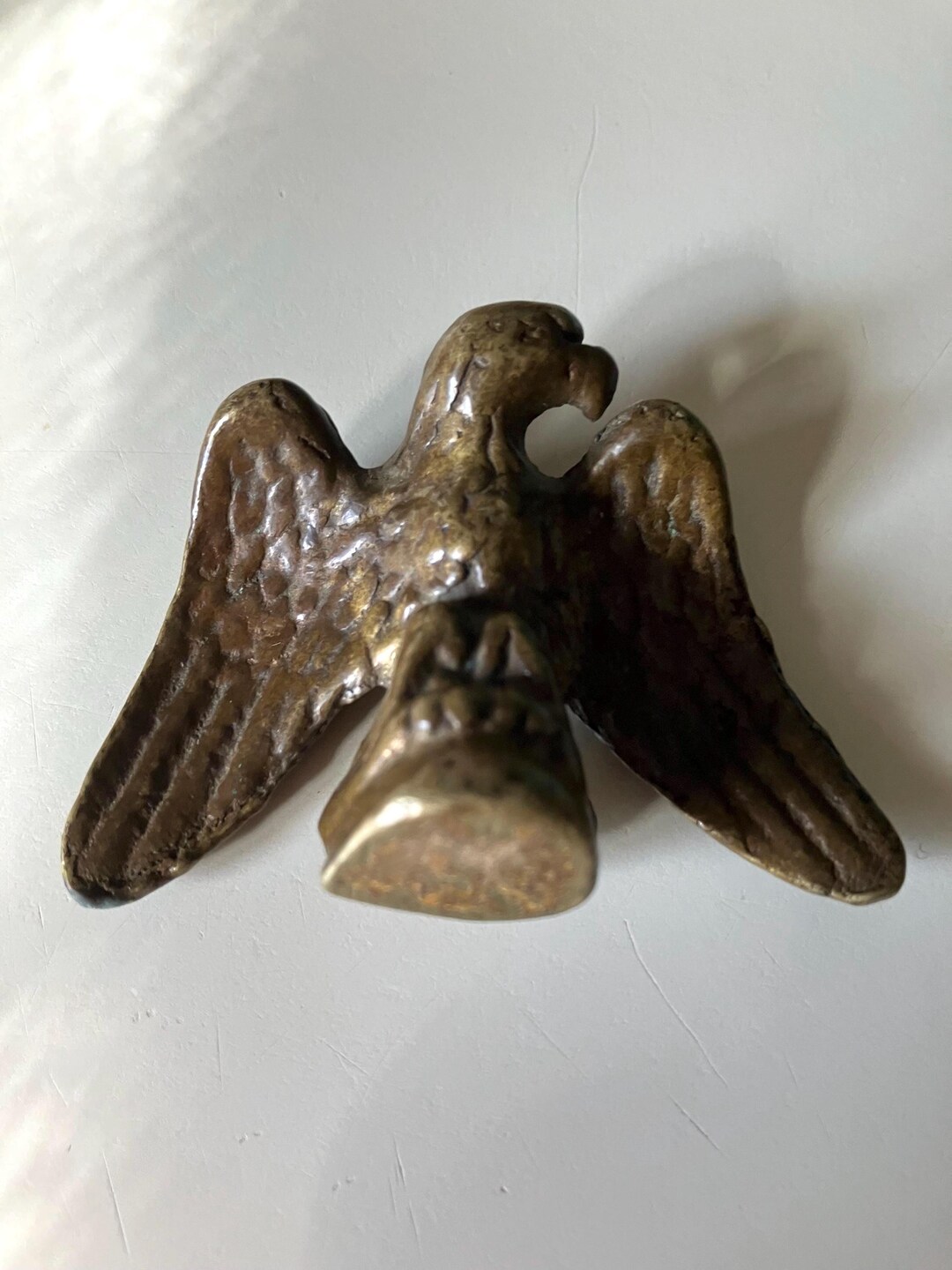 Vintage Bronze Eagle Finial Statue Miniature Figure Signed - Etsy