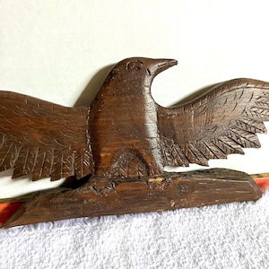 Antique Wooden Crow Bird Carving Original Folk Art as Found - Etsy