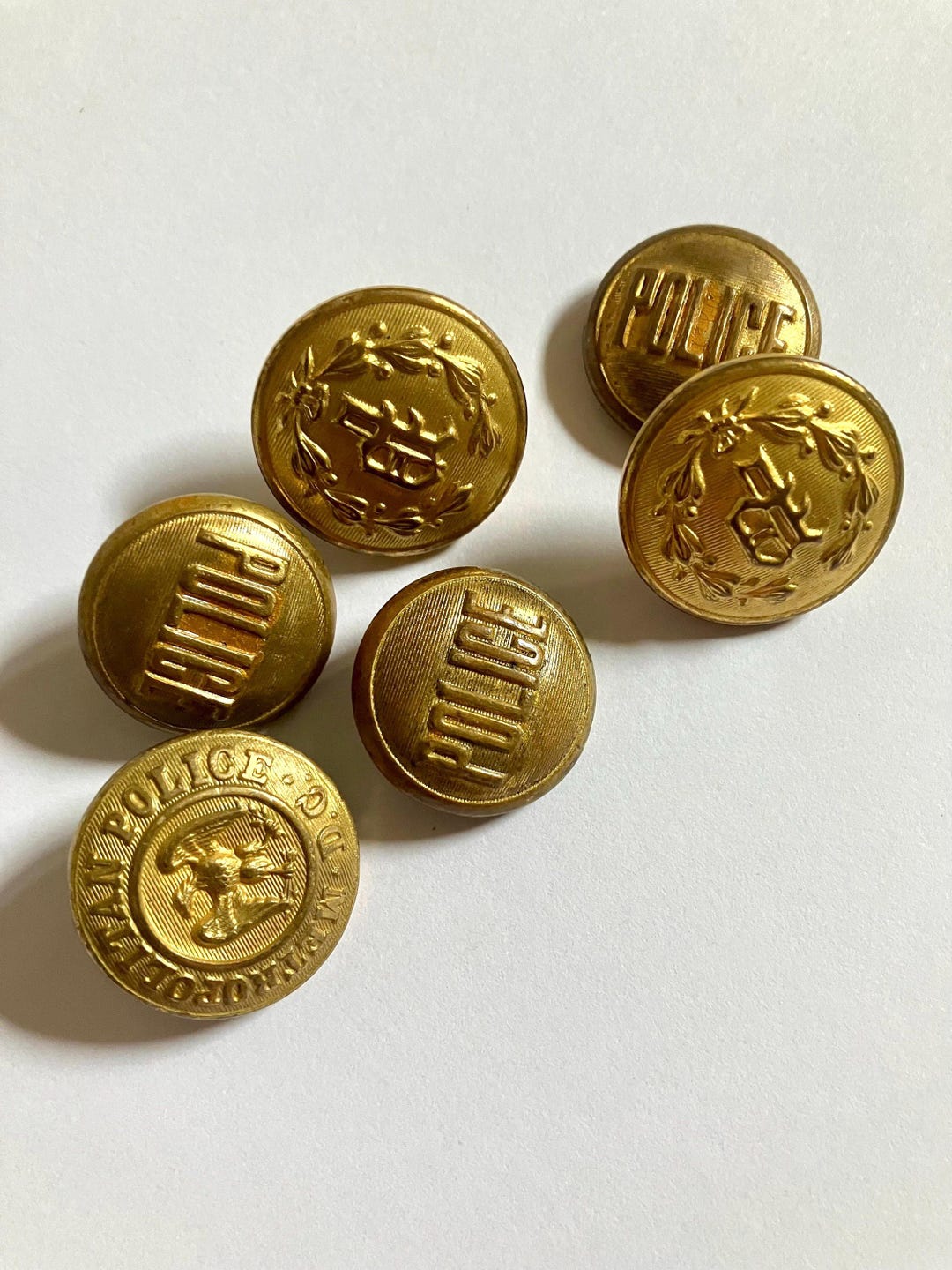 Antique Brass Military Buttons - Etsy