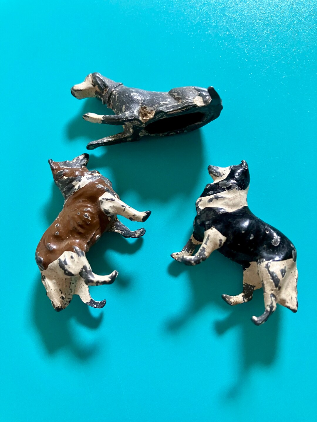Antique Cast Iron Dog Figures Early 1900s - Etsy