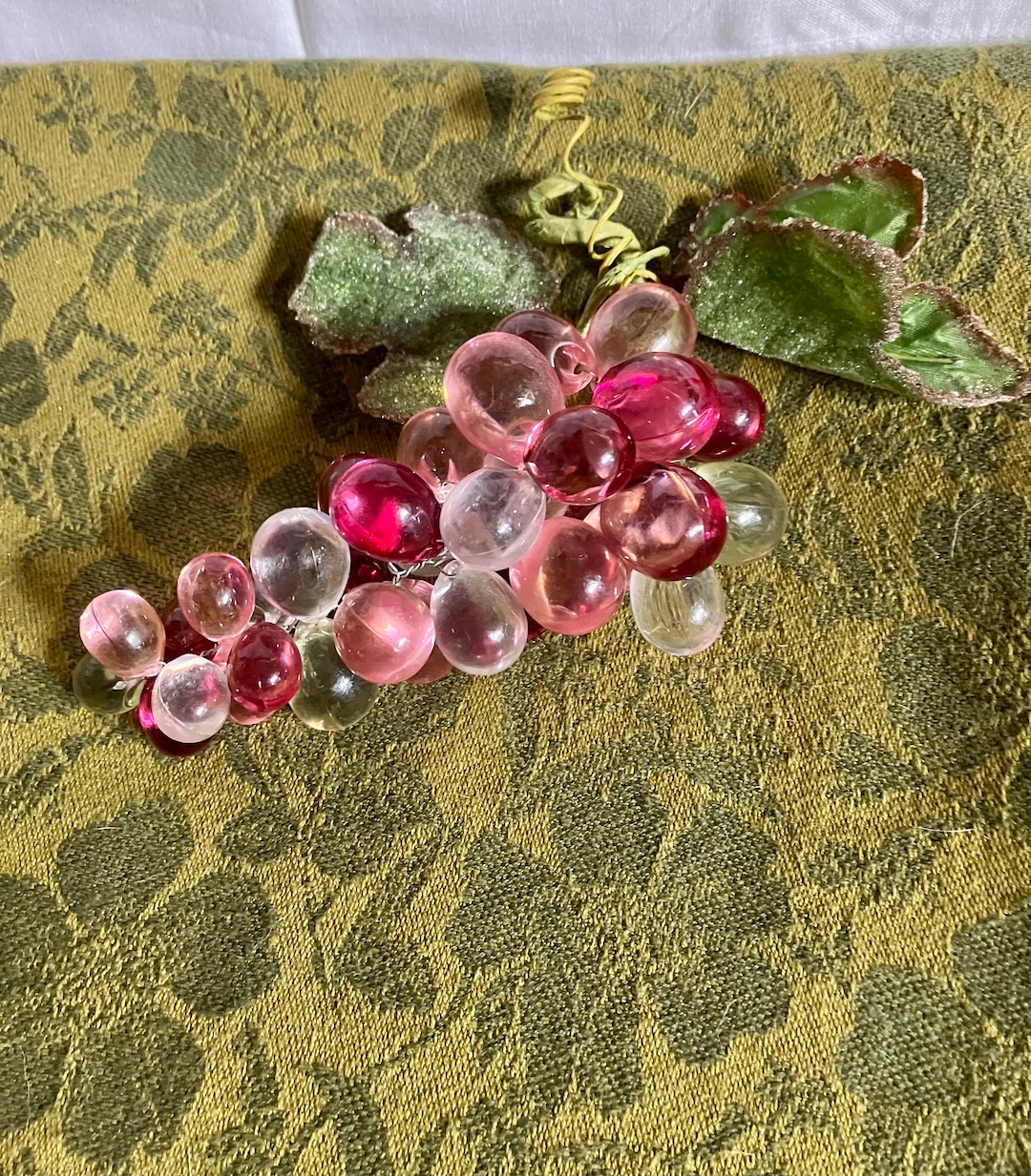 Vintage Lucite Grapes With Leaves - Etsy