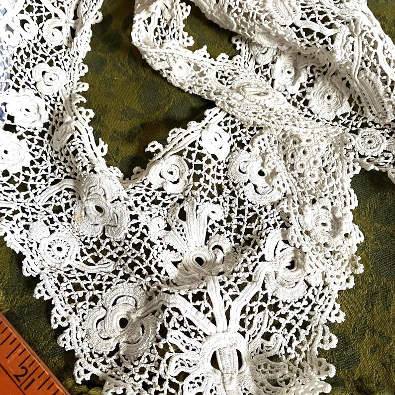 Antique Embroidered Victorian Lace Collar - Etsy