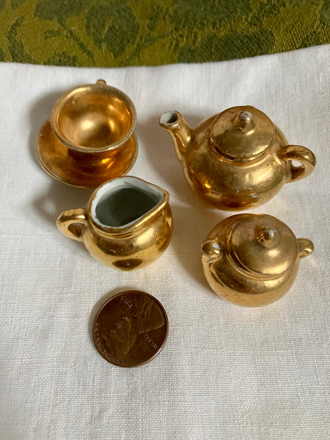 Antique Porcelain Doll Tea Set Hand Painted - Etsy