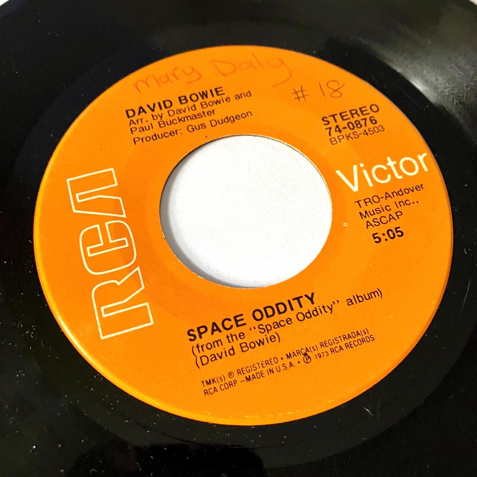 David Bowie - Space Oddity / the Man Who Sold the World - 1972 RCA 45 ...