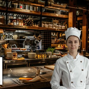 Modern Kitchen Digital Backdrops, Restaurant Kitchen Digital Background ...