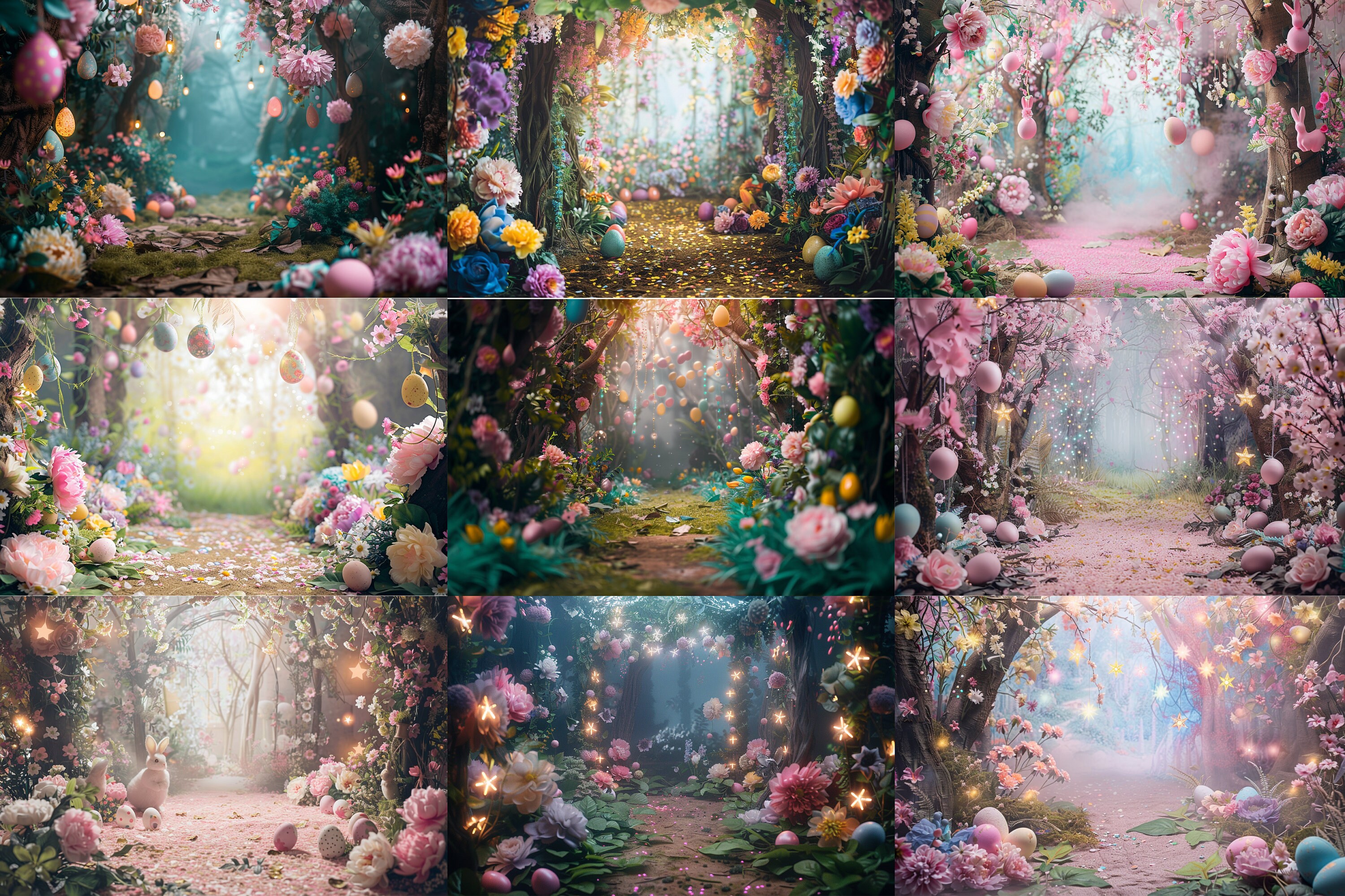 Easter Ethereal Blossoming Digital Backdrops, Spring Fine Art ...