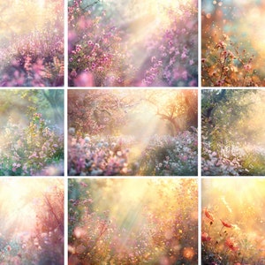 Blurred Spring Digital Backdrops, Spring's Flower Soft Focus Background ...