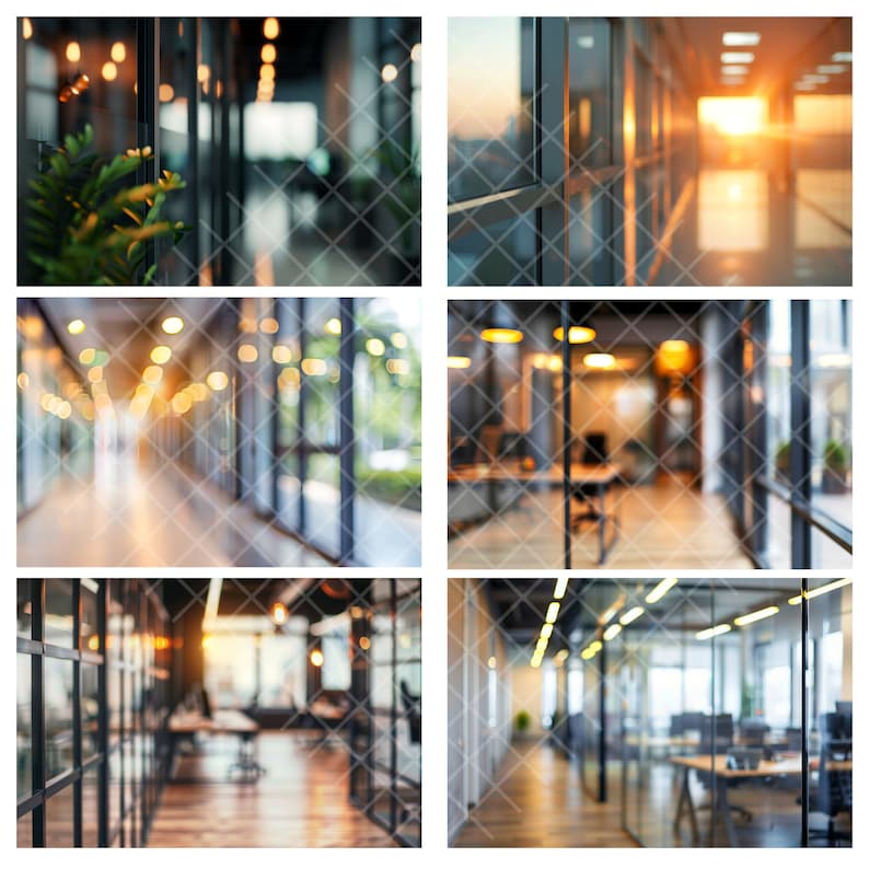 Blurred Modern Office Digital Backdrops for Professional Photography ...