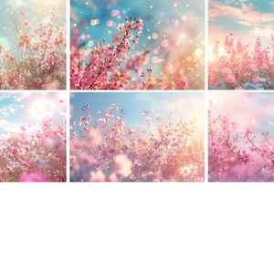 Blurred Spring Digital Backdrops, Spring's Flower Soft Focus Background ...