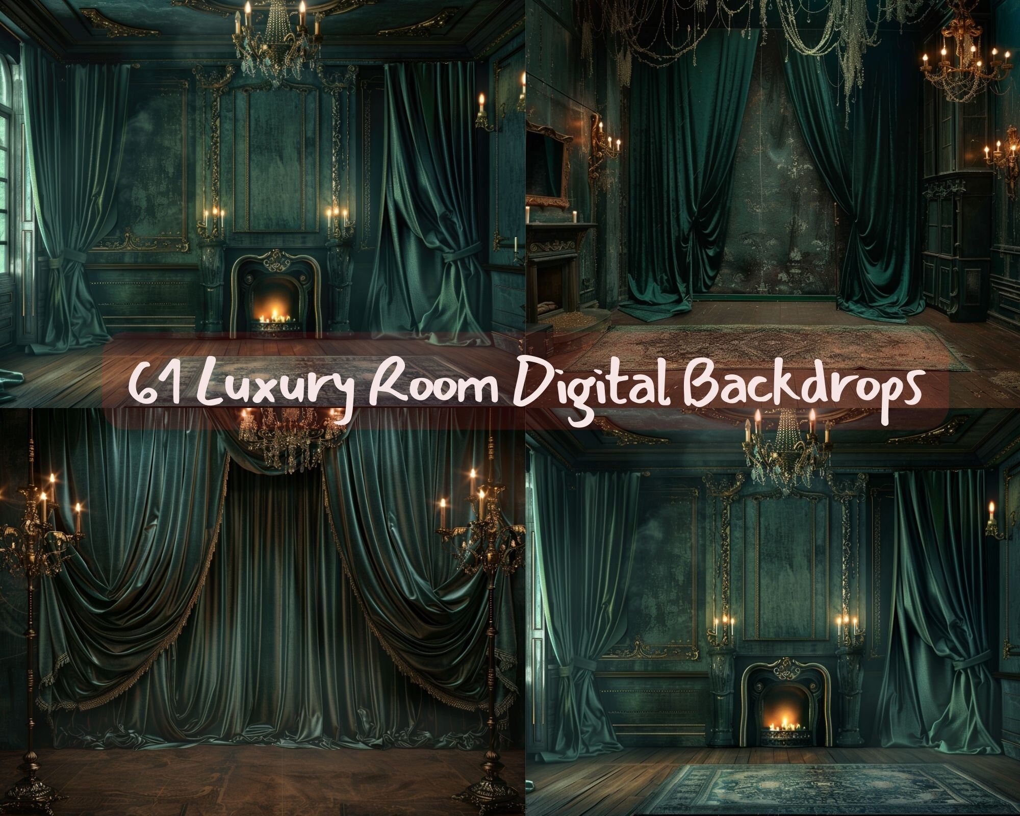 Luxury Room Digital Backdrops, Maternity Wedding Portrait Digital ...