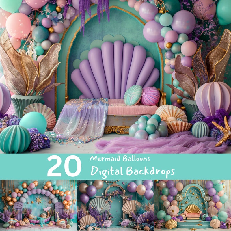 Mermaid Backdrop - Etsy