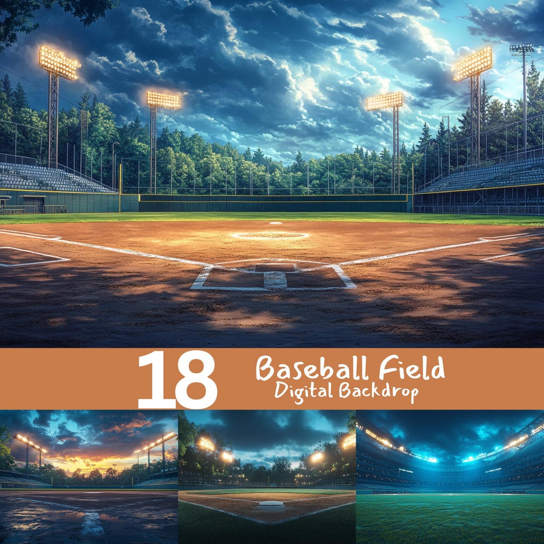 Baseball Field Digital Backdrop: Sports Photography (8064x5376 Px) - Etsy