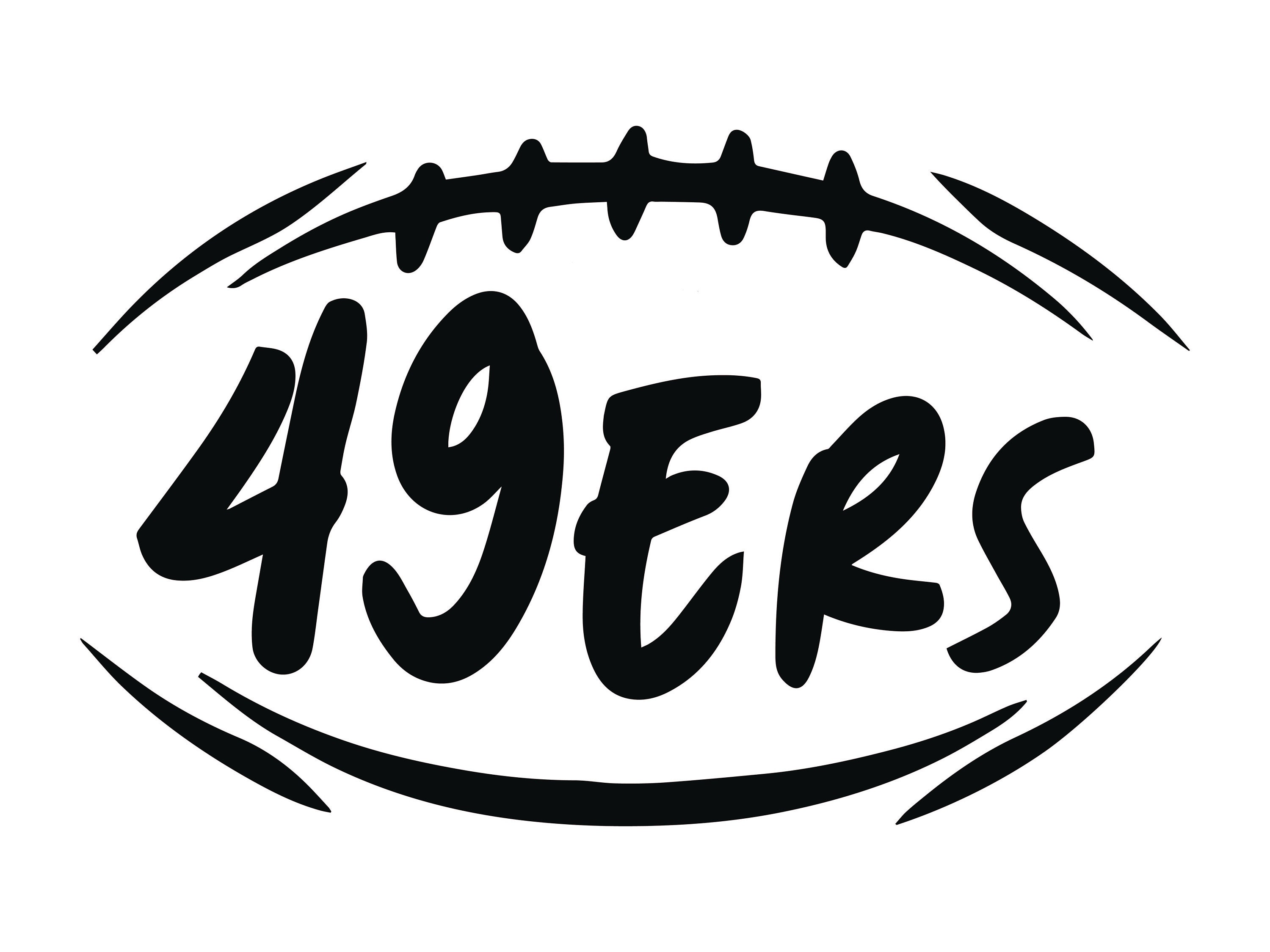 Black And White 49ers Logo