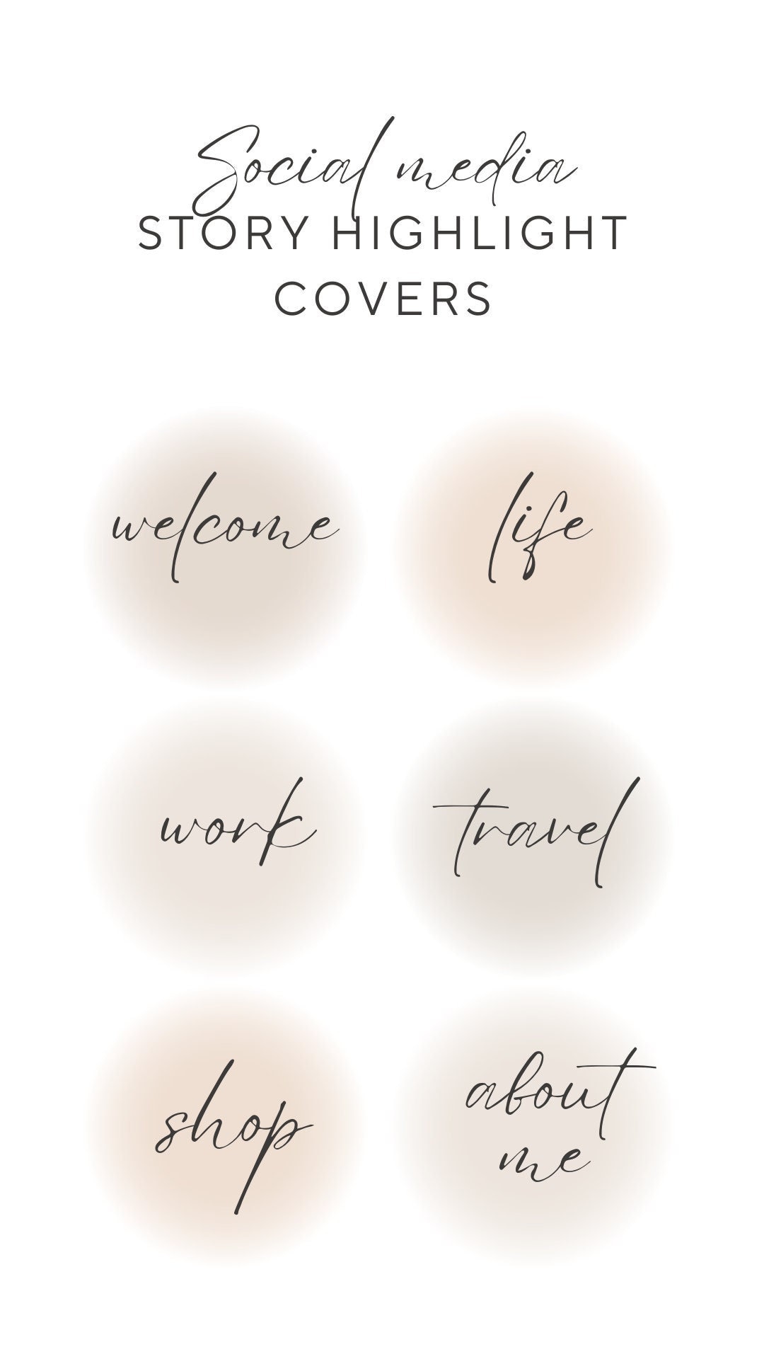Insta Highlight Icons Vorlage Custom Instagram Covers Template Logo ...