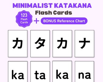 Learn Japanese Katakana Flashcards, Self Study Beginner Friendly, Digital Download, Language ...
