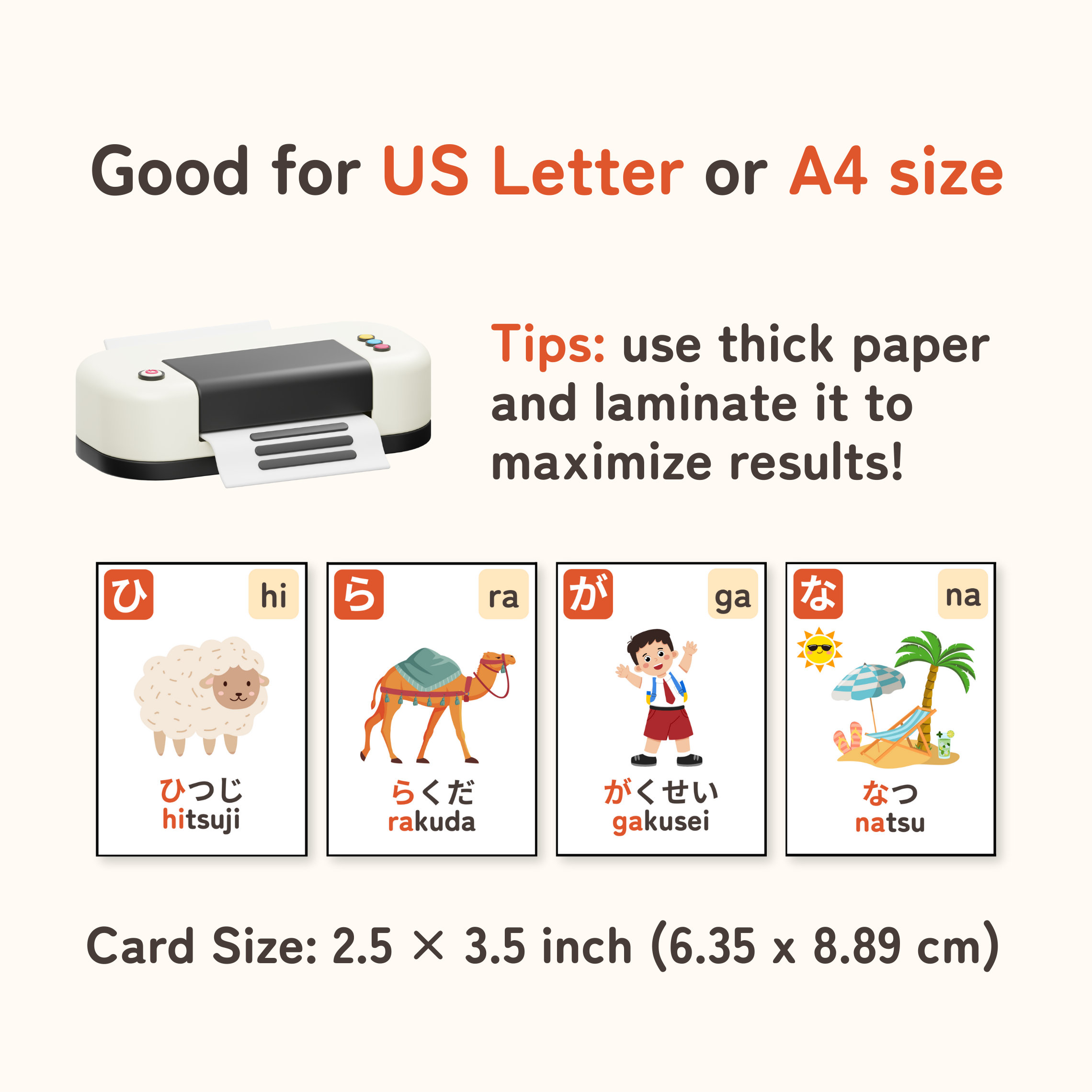 Hiragana Flash Cards for Visual Learners Instant Digital Download - Etsy