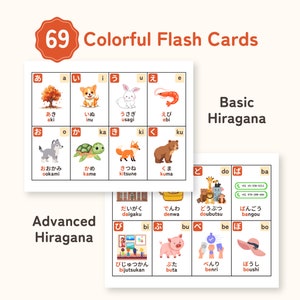 Hiragana Flash Cards for Visual Learners - Instant Digital Download - Etsy