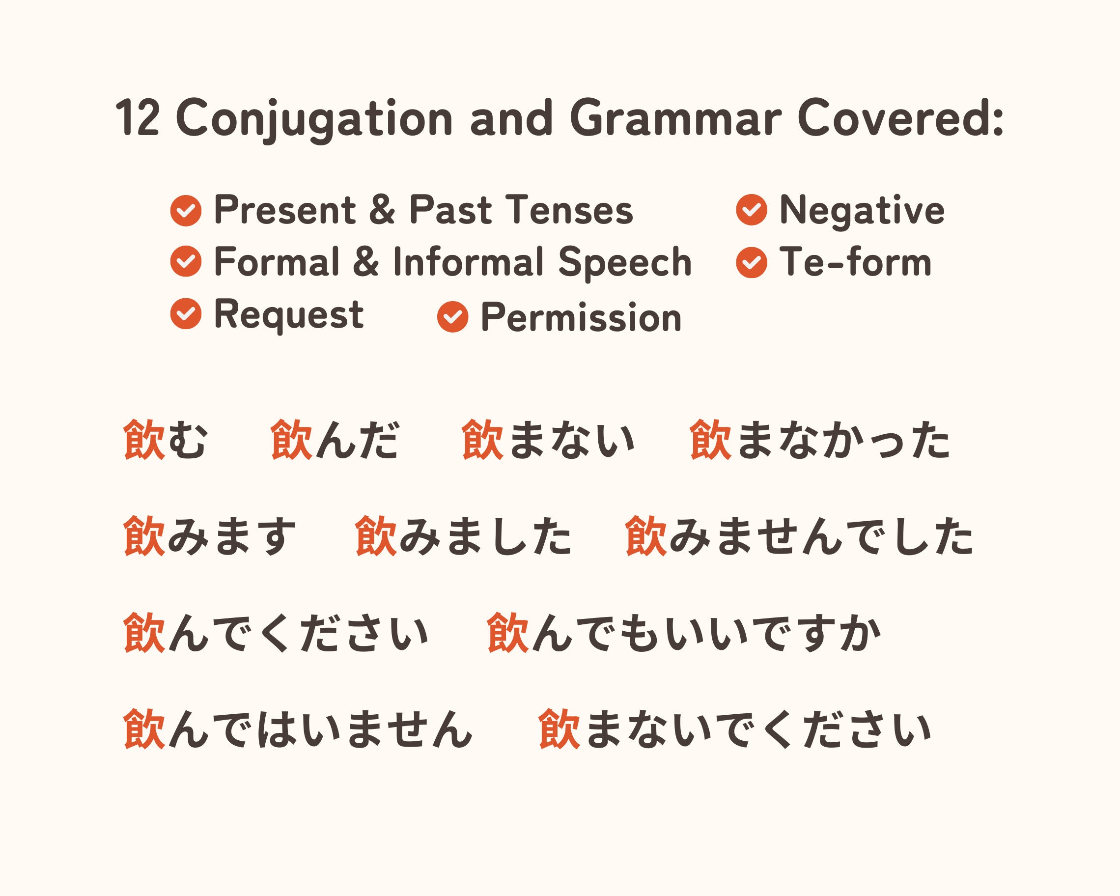 N5 Verb Conjugation Flash Cards & Grammar Charts | Instant Digital ...