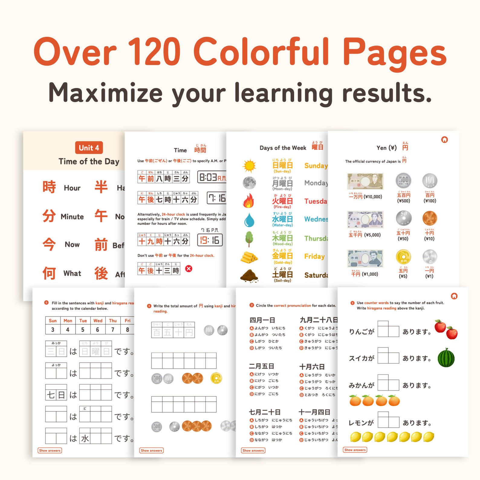 Kanji Time: Writing Practice, Reference Charts, Fun Exercises - Etsy