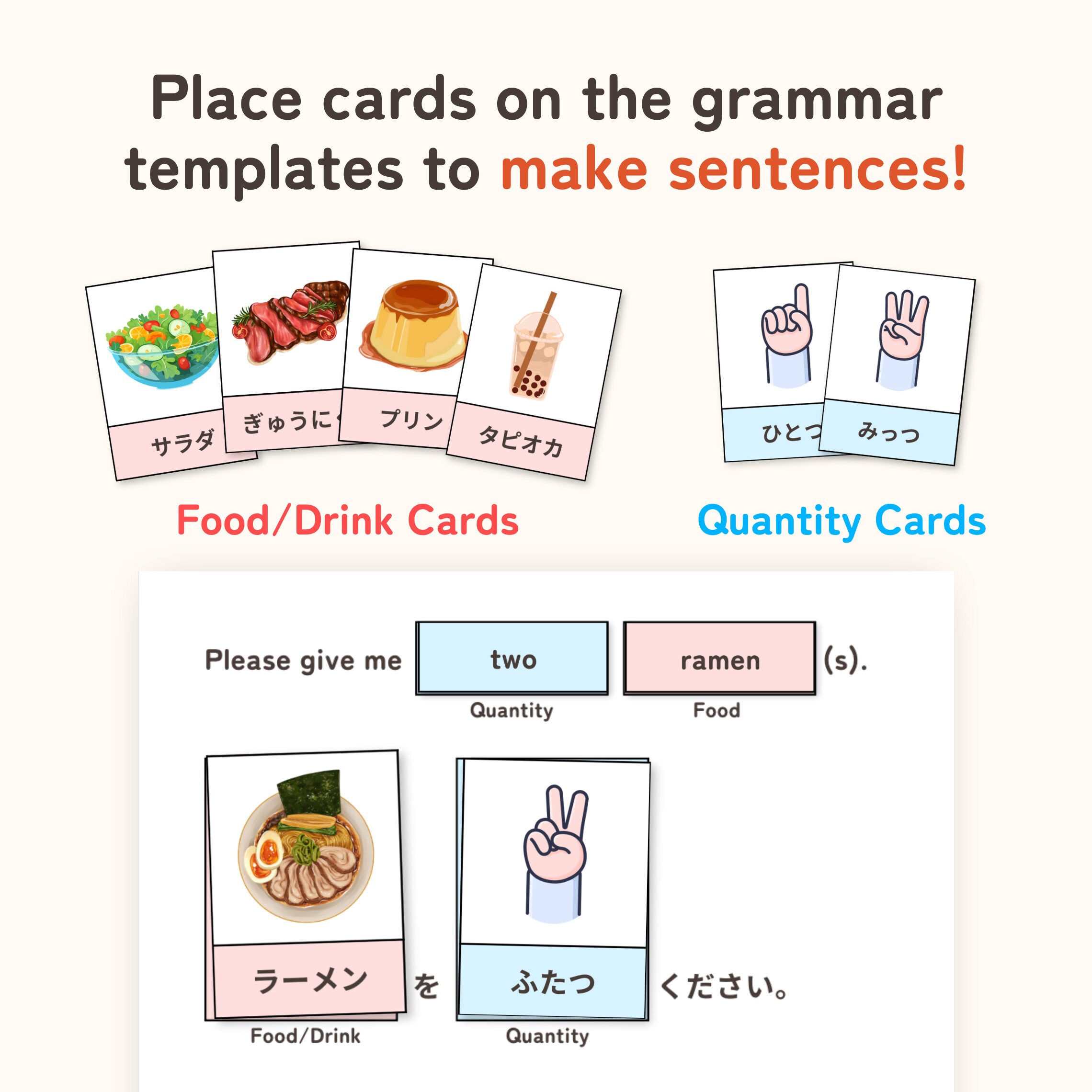 Food and Drinks: Flash Cards and Sentence Templates - Instant Digital ...