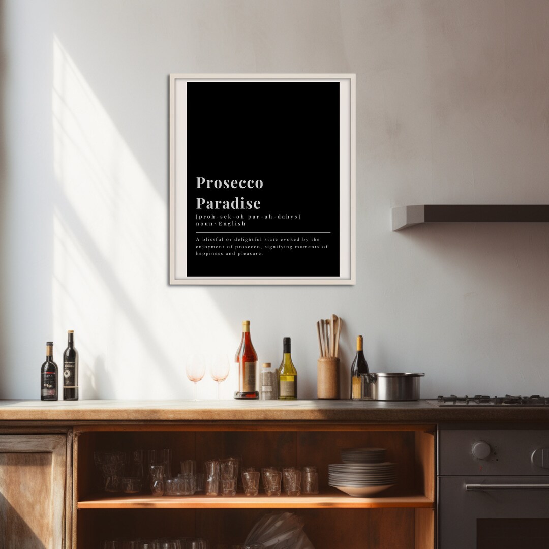 Prosecco-Paradies Definition Thema Dekor für Küche Bar Wand Kunst ...