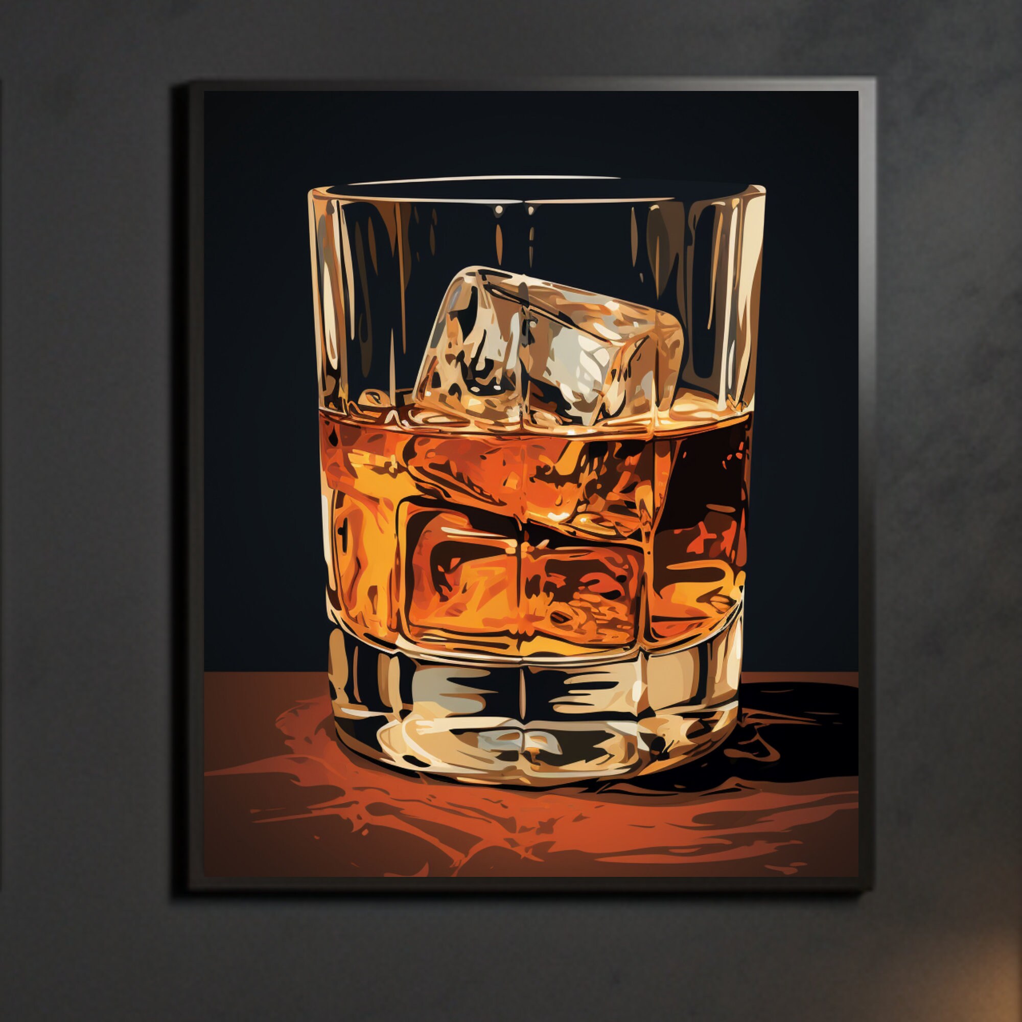 Bundle of Whiskey Bottles and Glasses Print, Man Cave Prints, Bourbon ...