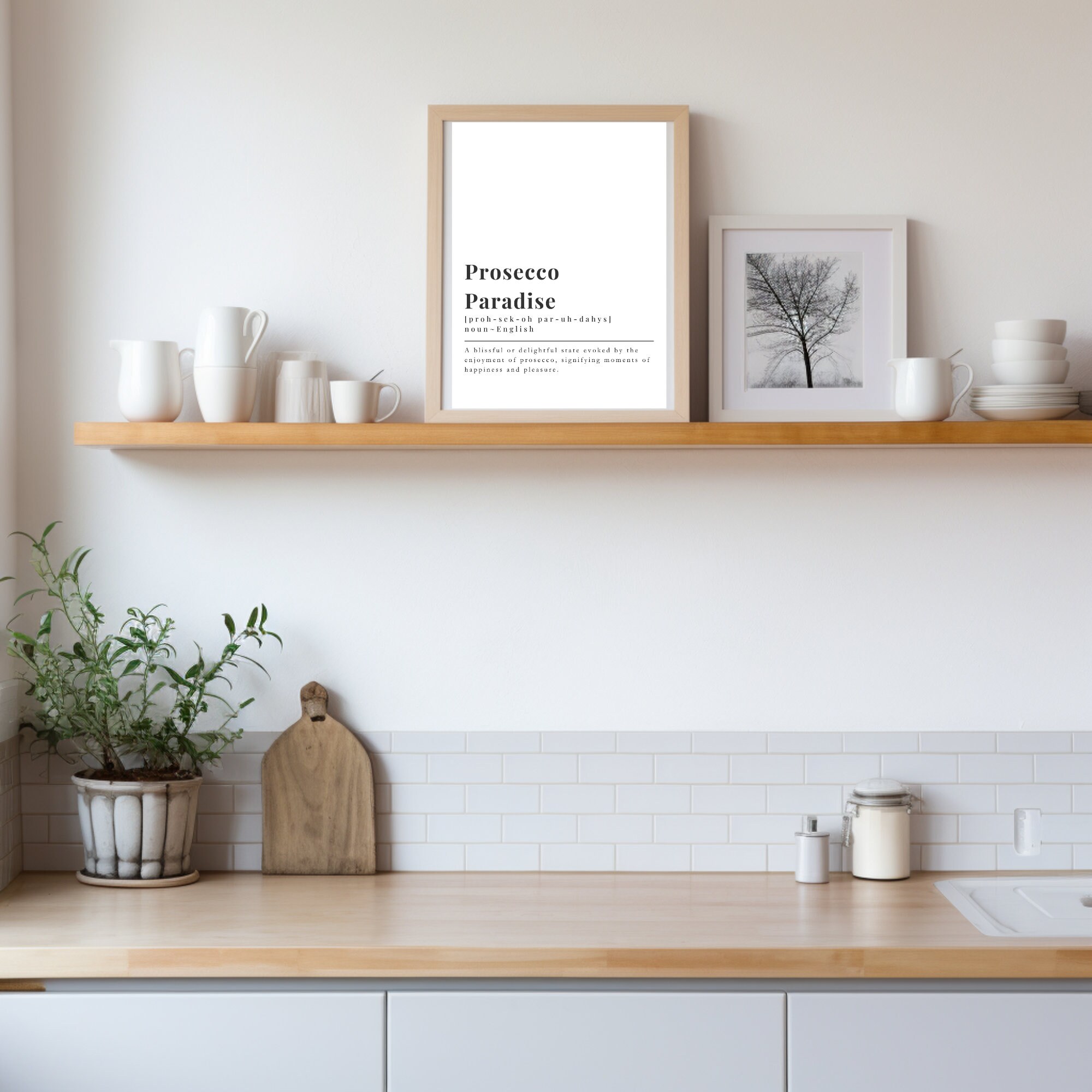 Prosecco Paradise Definition Theme Decor for Kitchen Bar Wall Art ...