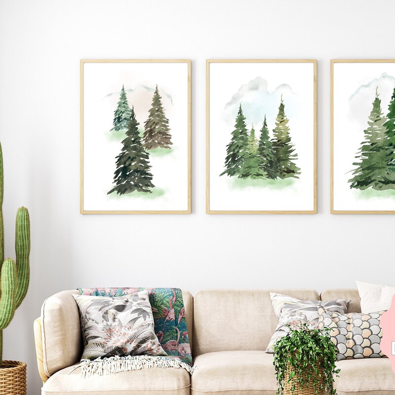 Pine Tree Wall Art - Etsy