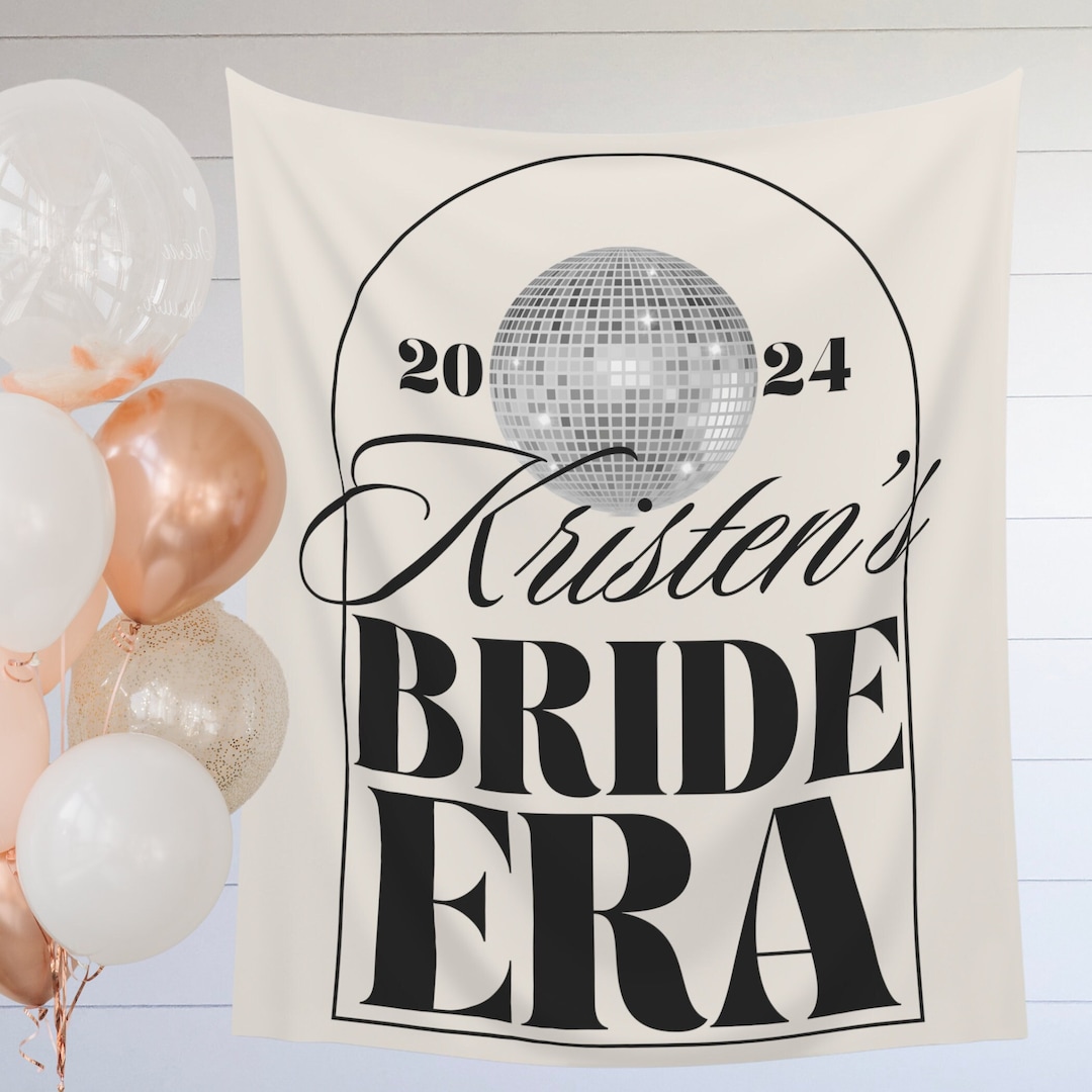 Bride Era Bachelorette Party Banner: Custom Disco Ball Bridal Shower ...