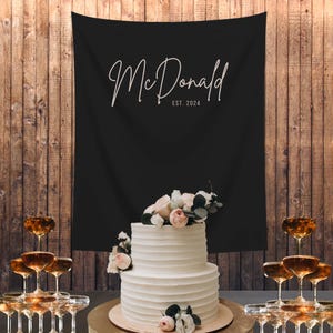 Wedding Backdrop, Minimalist Custom Ceremony Background Banner ...