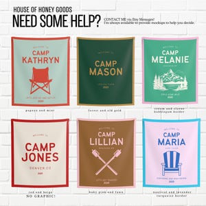 Custom Camping Birthday Banner: Minimalist Outdoorsy Party Decor - Etsy
