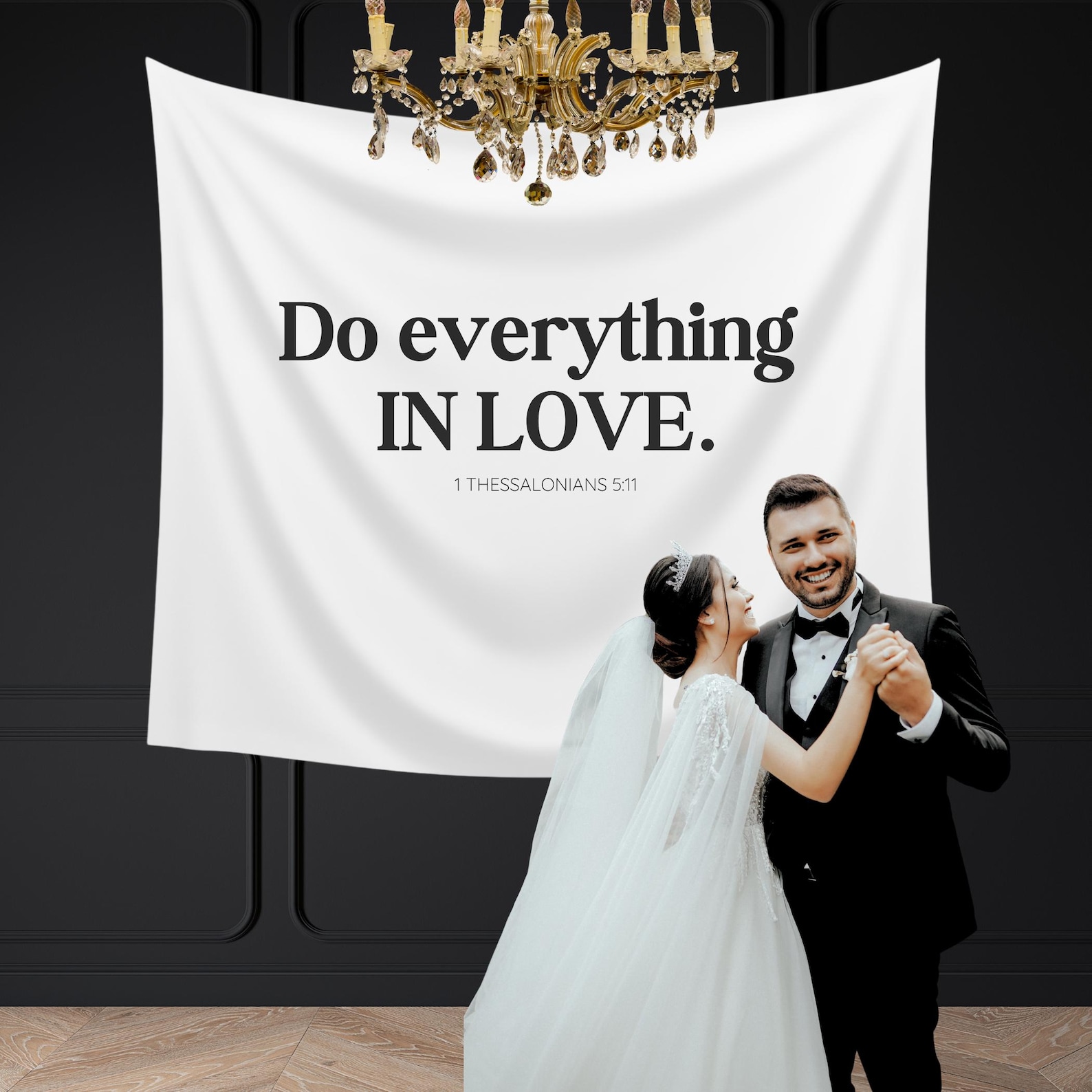 Custom Bible Verse Wedding Backdrop: Fabric Ceremony Banner - Etsy