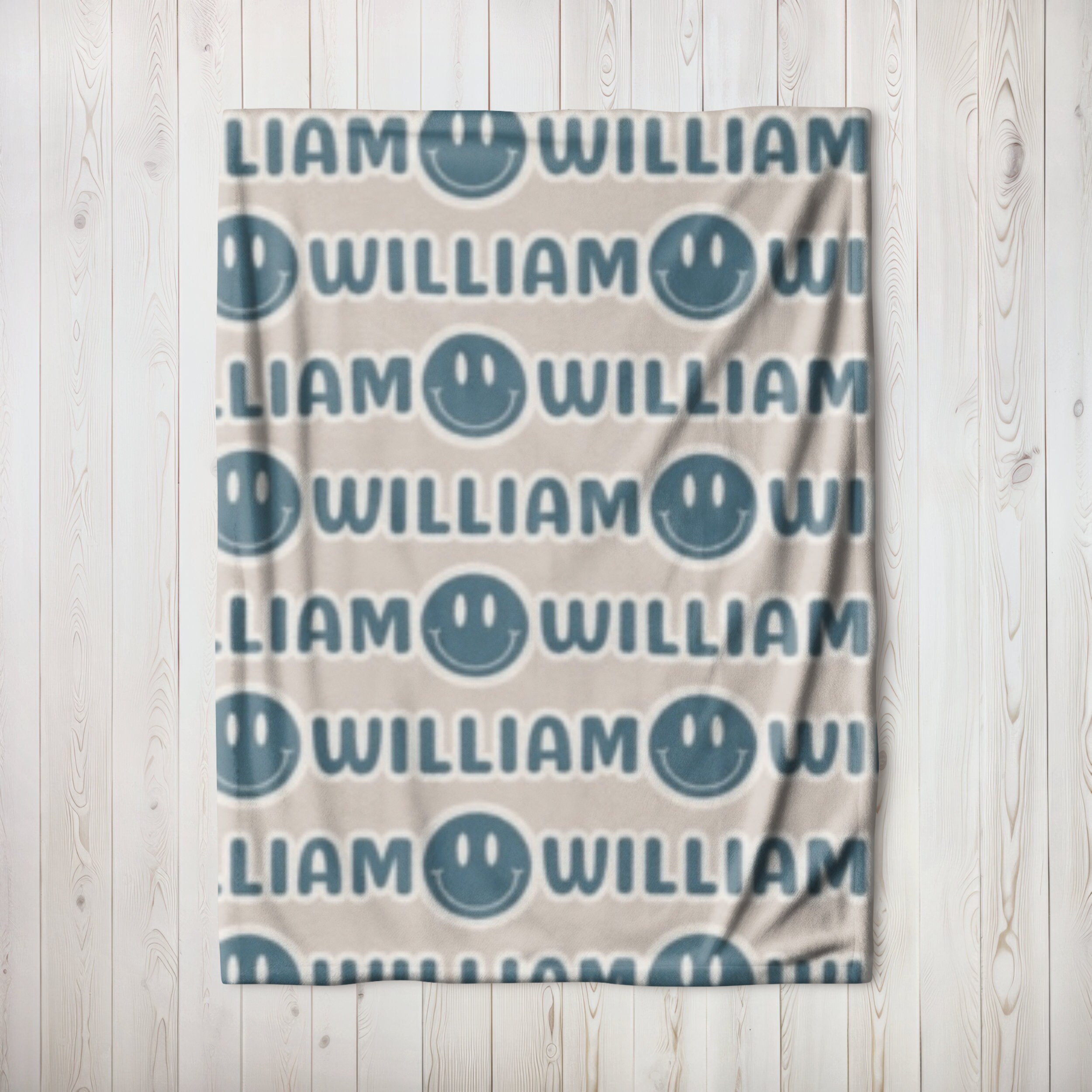 Custom Smiley Face Blanket for Kids, Gender Neutral Personalized Gift ...