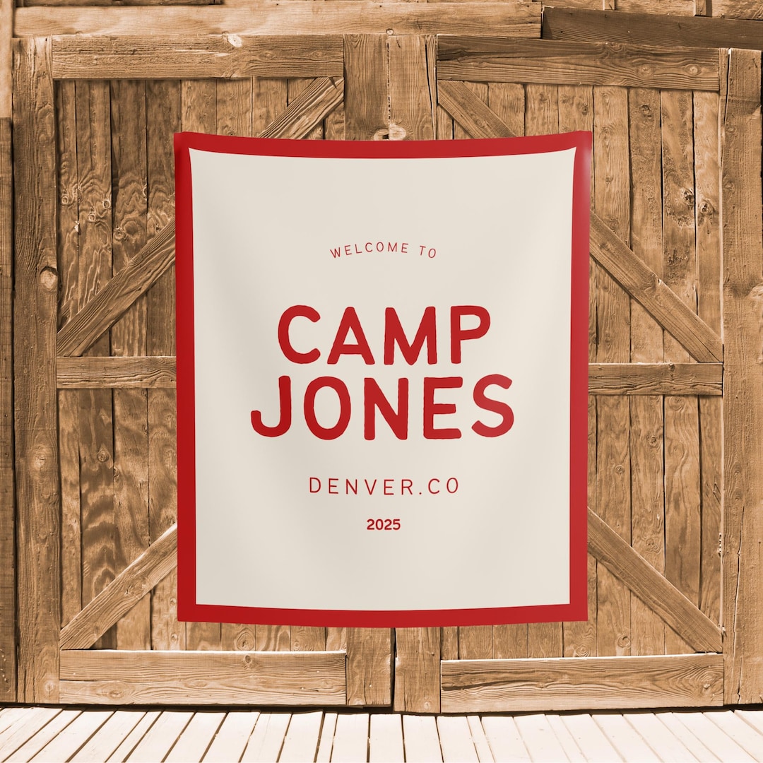 Custom Camping Birthday Banner: Minimalist Outdoorsy Party Decor - Etsy