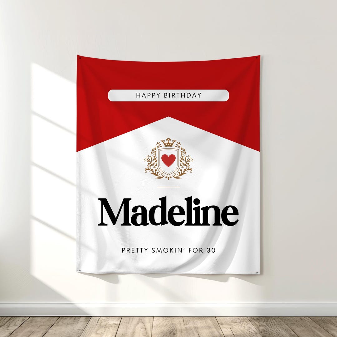 Cigarette Party Banner: Personalized Cowgirl Birthday or Bachelorette ...