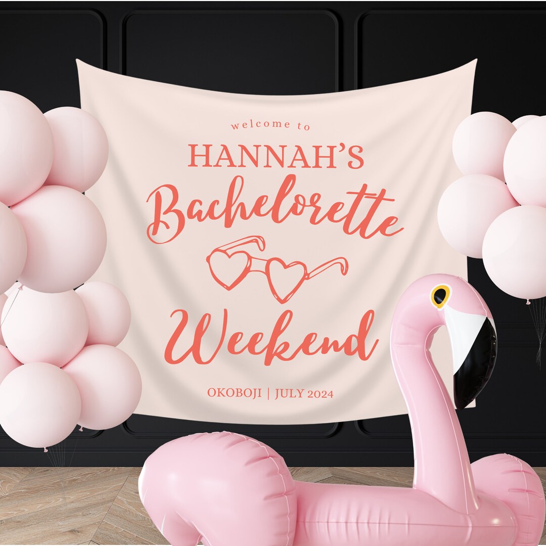 Custom Bachelorette Party Banner: Personalized Weekend Welcome Sign - Etsy